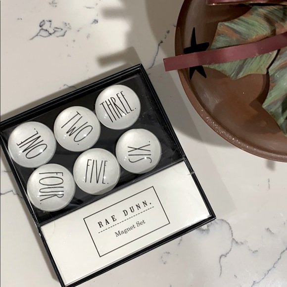 Rae Dunn | Office | Nwt Rae Dunn Numbers Glass Magnet Set | Poshmark